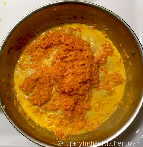 carrot halwa/ gajar ka halwa/ how to make carrot halwa - Spicy Indian ...